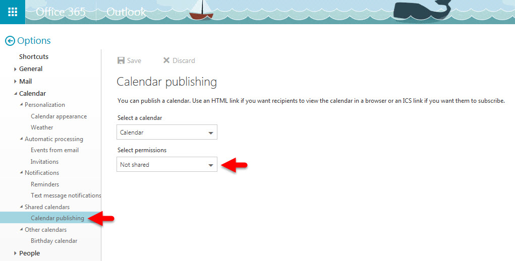 Office 365 - Sharing your calendar publicly from OWA – BaseHost